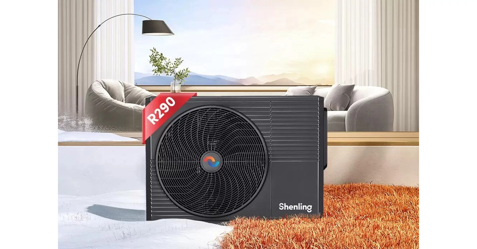 Shenling ThermaX levegő-víz inverteres monoblokk hőszivattyú, R290, 15 ...